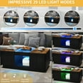DWVO Modern LED Coffee Table, Large Living Room Center Tables with 2 ...