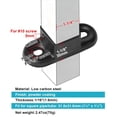 10 Pack Black Square Post Flange Base Bracket Fits 1-1/4" Square Tubing ...