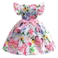 2-9T Flower Butterfly Girls Dress Ball Gown Party Pageant Floral ...
