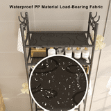 ZEIDO Over The Toilet Storage Rack, 3-Tier Bathroom Organizer, Black ...