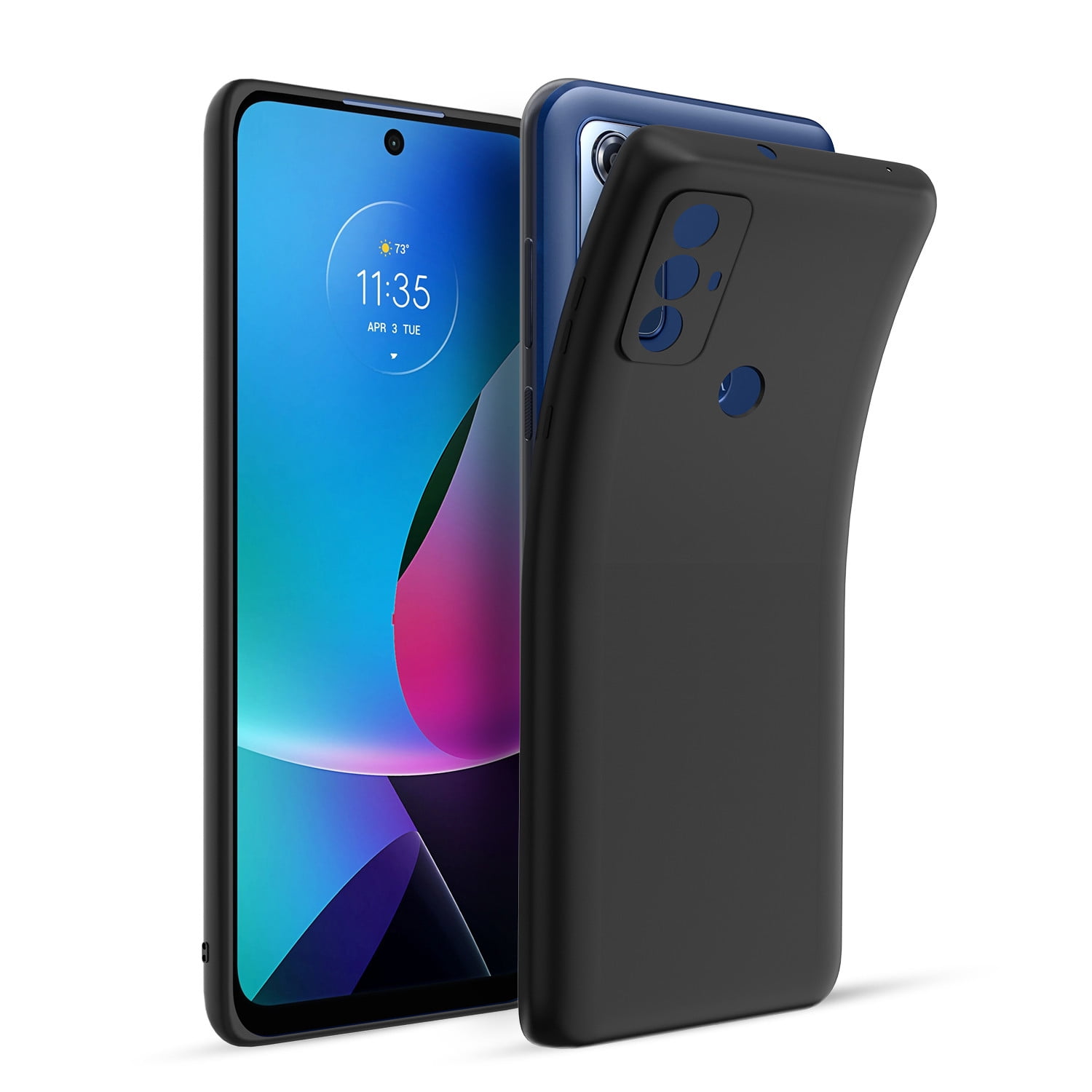 Venoro for Moto G Play 2023 Case Liquid Silicone Phone Cover, Black ...