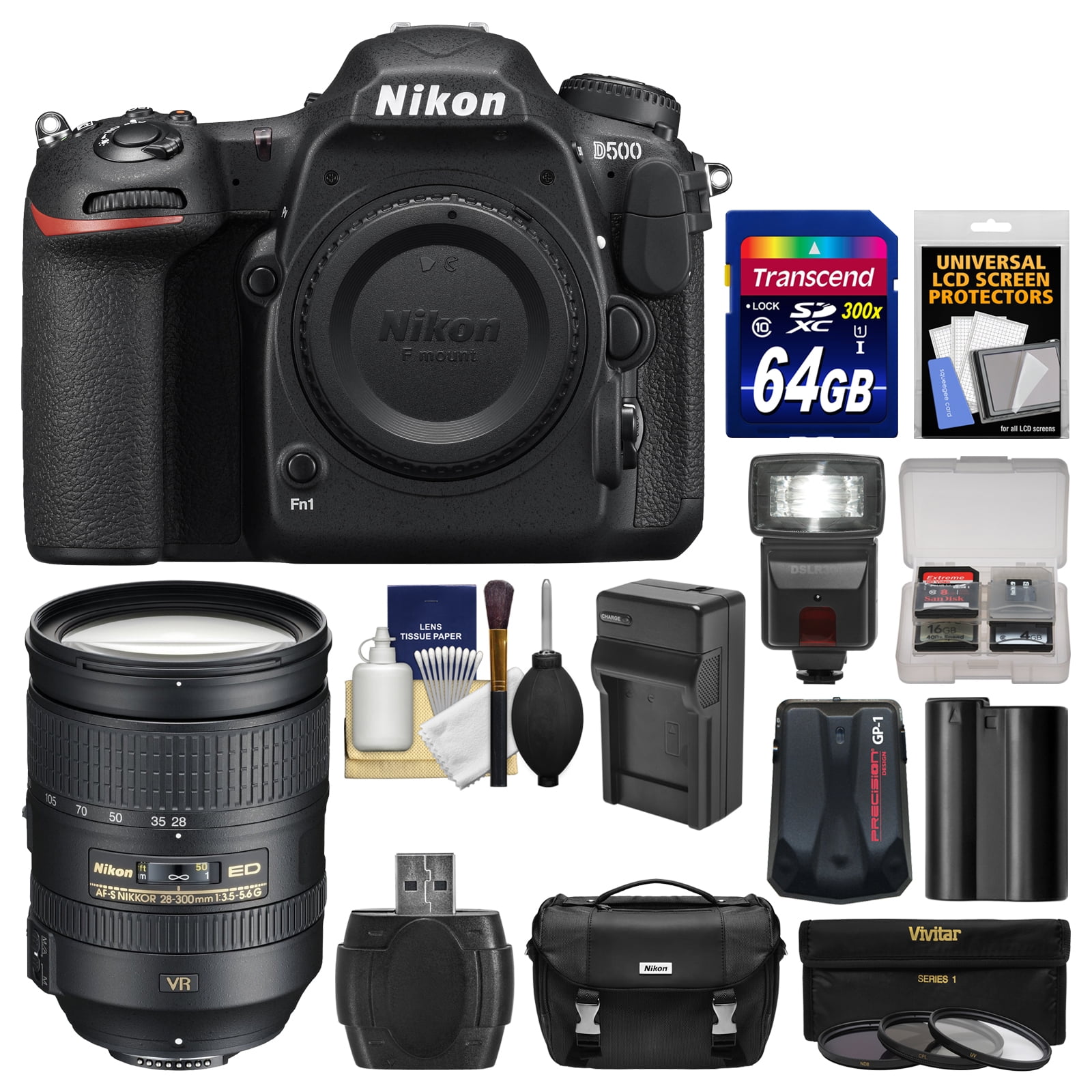 Nikon D500 Wi-Fi 4K Digital SLR Camera Body with 28-300mm VR Lens ...