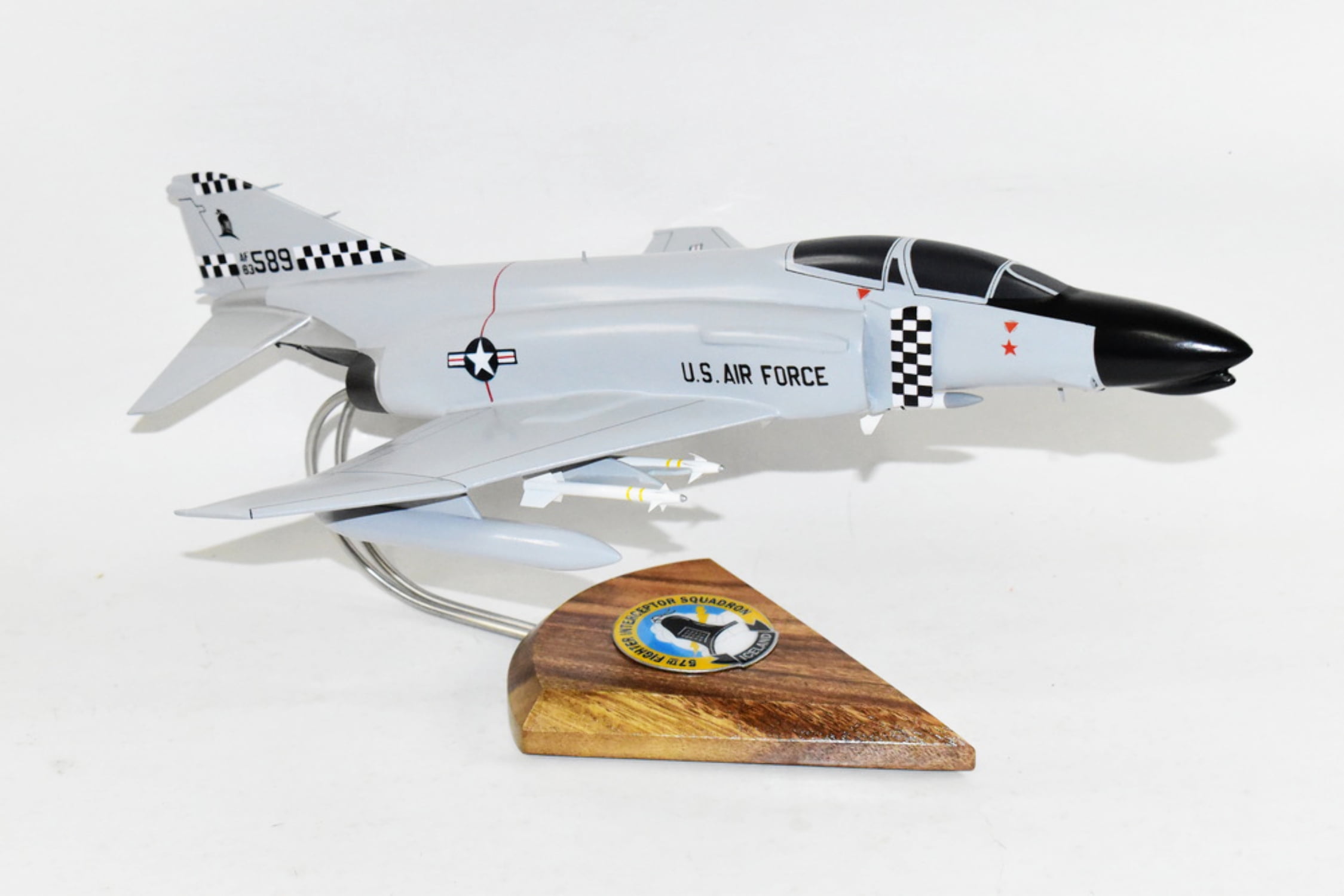 57th Fighter-Interceptor Squadron F-4C Model, 1/42 (18) Scale, Mahogany ...