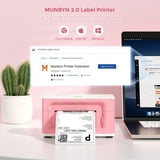 MUNBYN 4x6 Shipping Label Printer, Pink Thermal USB Label Printer Maker ...