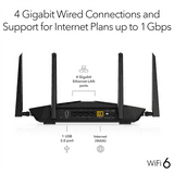 NETGEAR Nighthawk AX4200 - Powerful Wireless Gaming WiFi 6 Router, 4 ...