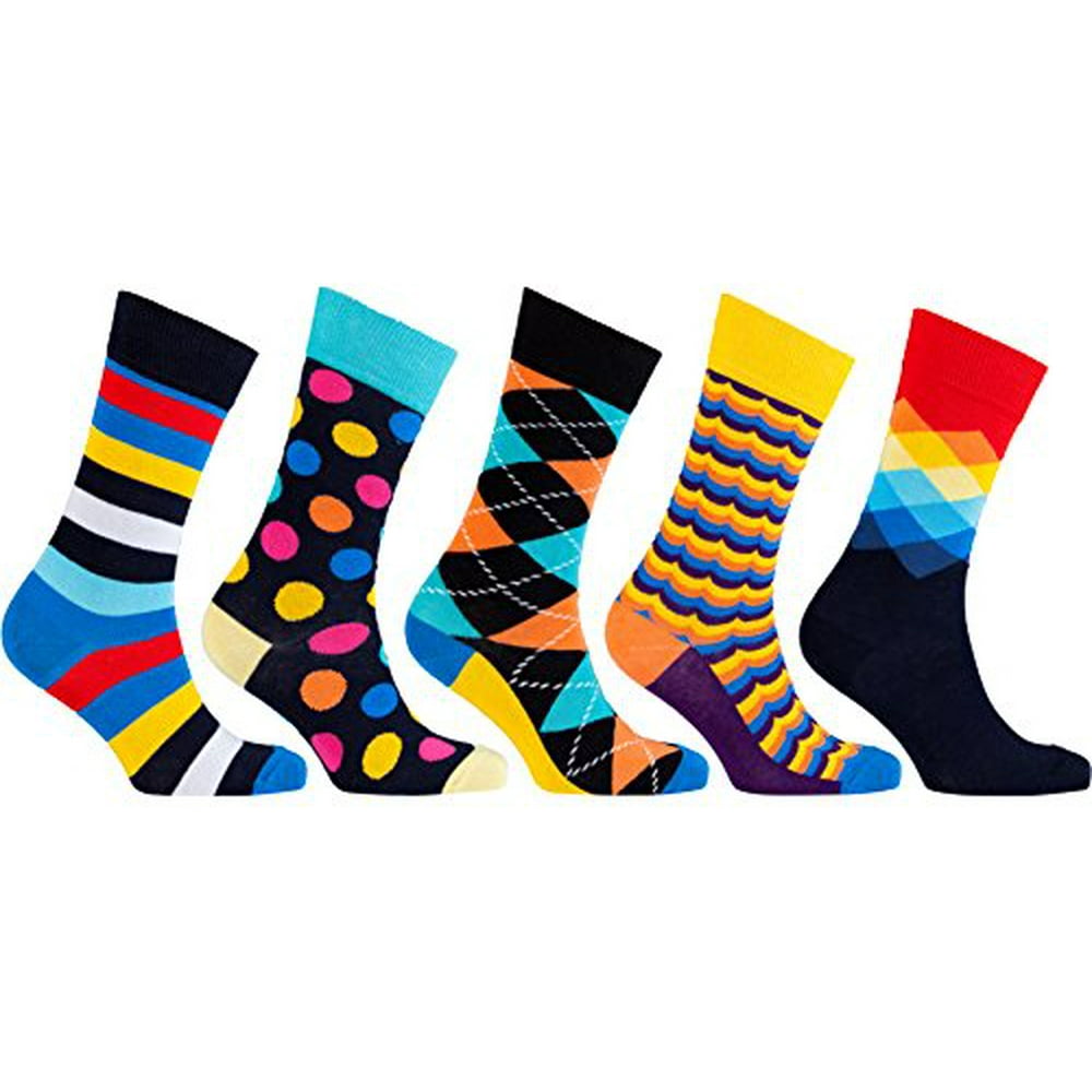 Socks n Socks - Socks n Socks - Men's 5-pairs Luxury Cotton Cool Funky ...