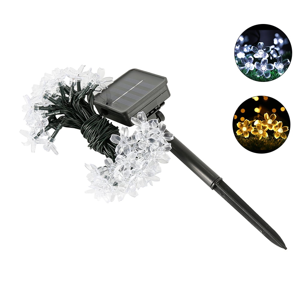 ODOMY Flowers Solar Lamp Power LED String Fairy Lights Solar Garlands ...