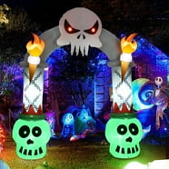 Pre-Lit 12FT Inflatable Haunted House Archway Tunnel for Halloween ...