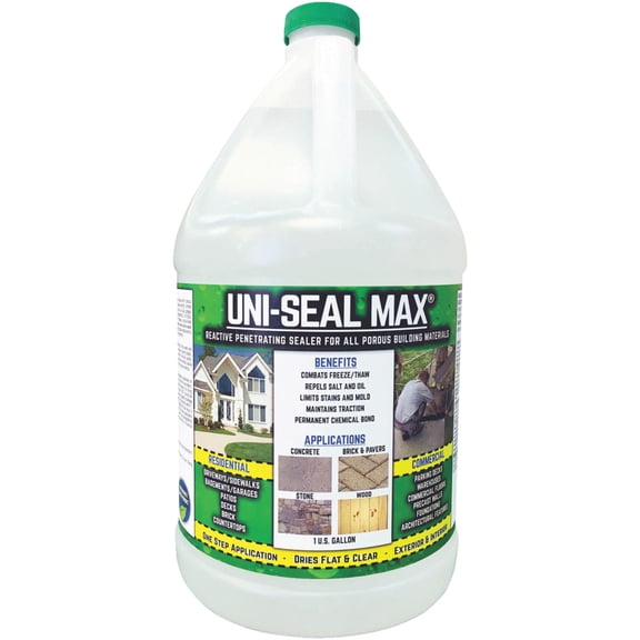 Uni-Seal Max Concrete & Masonry Sealant - Water Based Siliconate, Clear ...