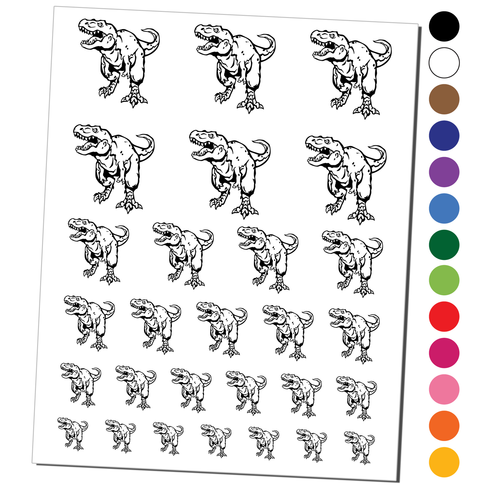 Tyrannosaurus Rex T-Rex Dinosaur on the Hunt Water Resistant Temporary ...