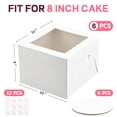 2 Pack 10x10x8" Tall Cake Boxes with Window & Cake Boards – Disposable ...