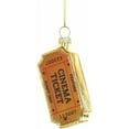 Glass Cinema Ticket Ornament - 3" Movie Theater Ticket Christmas ...