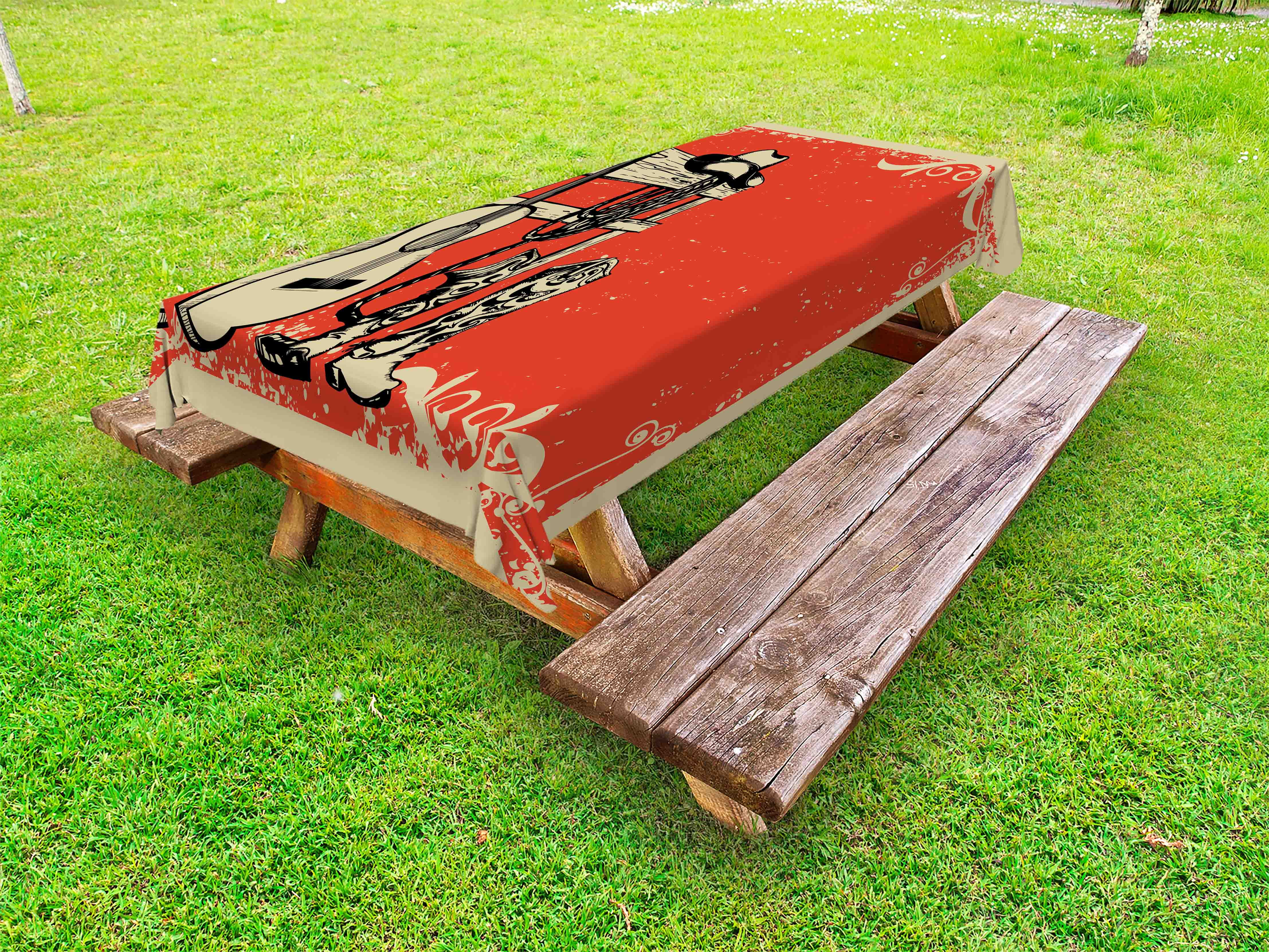 Western Outdoor Tablecloth, Image of Wild West Elements with Country ...