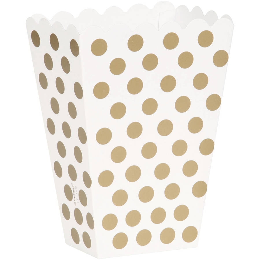 Gold Polka Dot Treat Favor Boxes, 8ct - Walmart.com