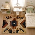 SPXUBZ Geometric Wood Pattern Velvet Area Rug, Modern Abstract ...