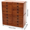 16-Drawer Wooden Storage Box, Literature Organizer 4Pcs 4-Slot Wooden ...