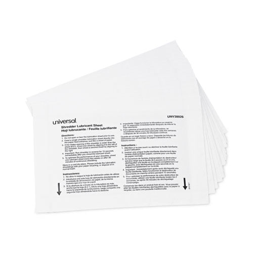 Shredder Lubricant Sheets, 5.5 x 2.8, 24 Sheets/Pack | Bundle of 10 ...