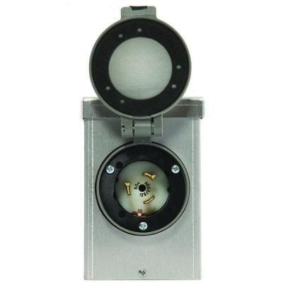 Generac 6347 Aluminum Enclosure Power Inlet Box With Flip Lid 125/250 ...