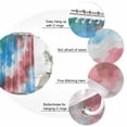 Blue Pink Ombre Bathroom Shower Curtains with 12 Hooks Polyester ...