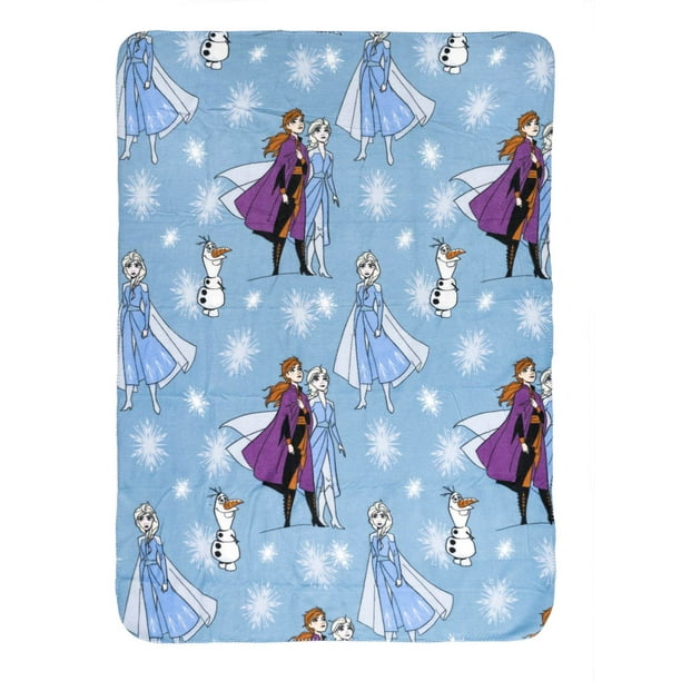 Disney Frozen Throw Blanket Anna Elsa Olaf 45" x 60" - Walmart.com