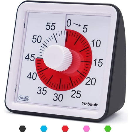 Visual Analog Timer,Silent Countdown Clock, Time Management Tool for ...