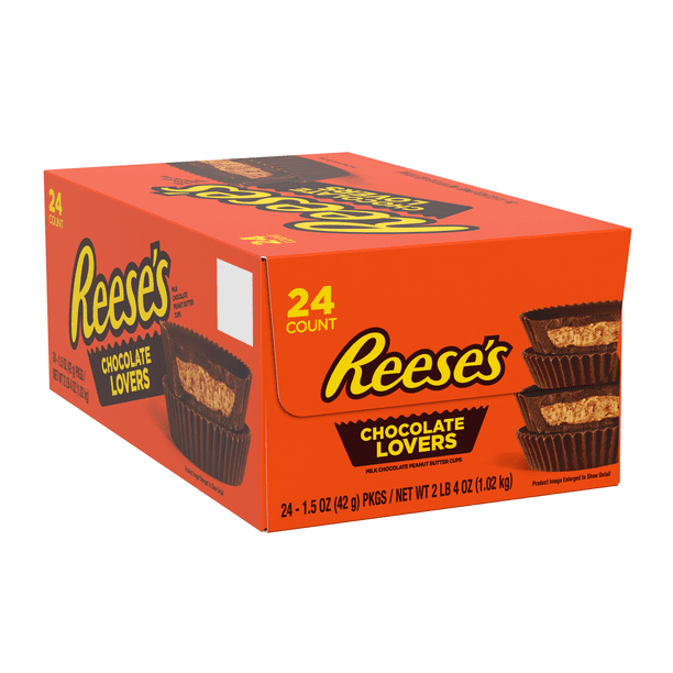 Reese's, Chocolate Lovers Standard Candy Bar Box, 1.5 Oz, 24 ct ...