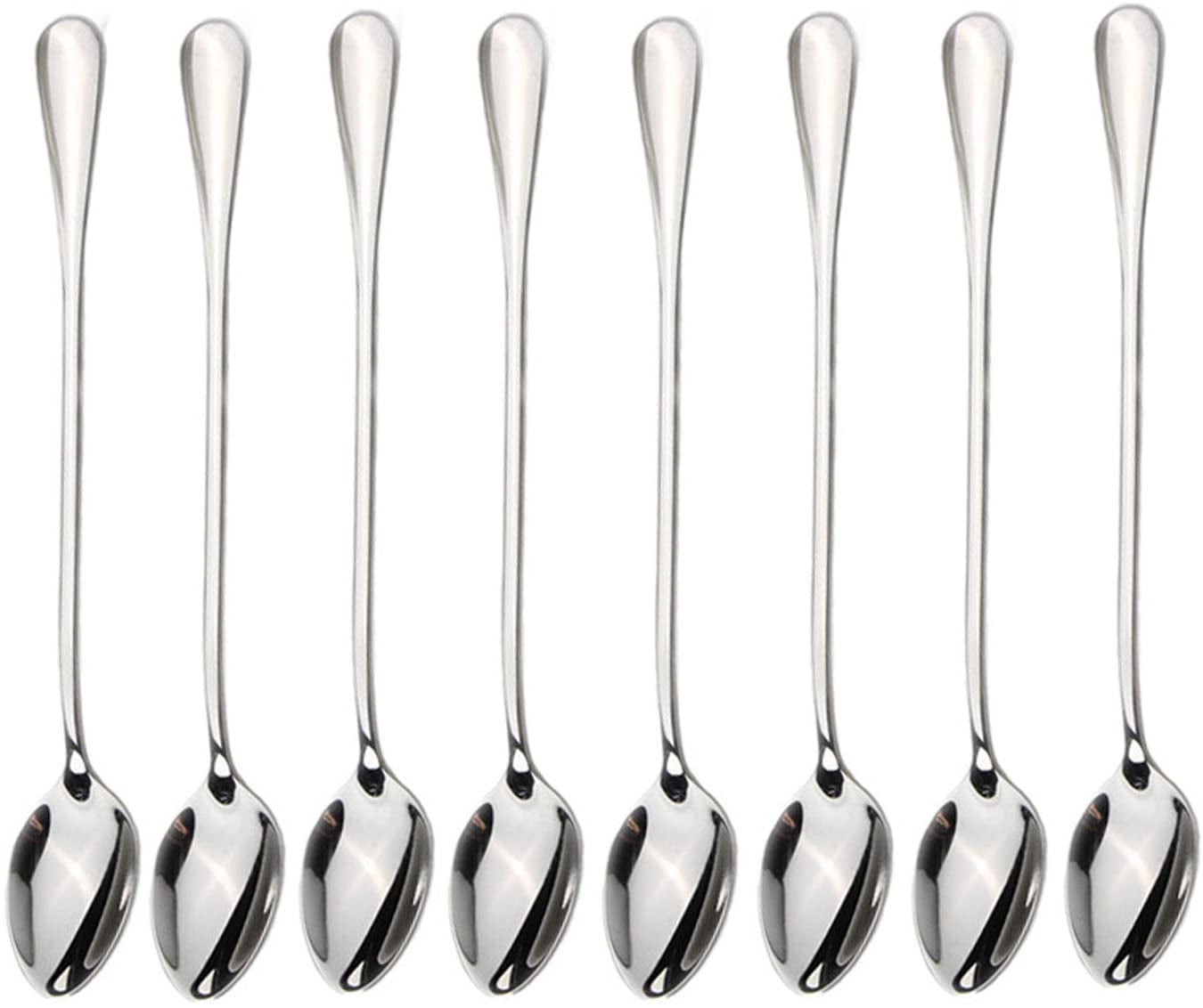 Long-Handled ice Tea Spoon, Cocktail stir Spoons, Stainless Steel ...