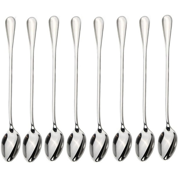 Long-Handled ice Tea Spoon, Cocktail stir Spoons, Stainless Steel ...