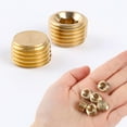 BDKWID-10 PCS 1/4" NPT Male Pipe Plug Fitting Set Brass Hex Counter ...