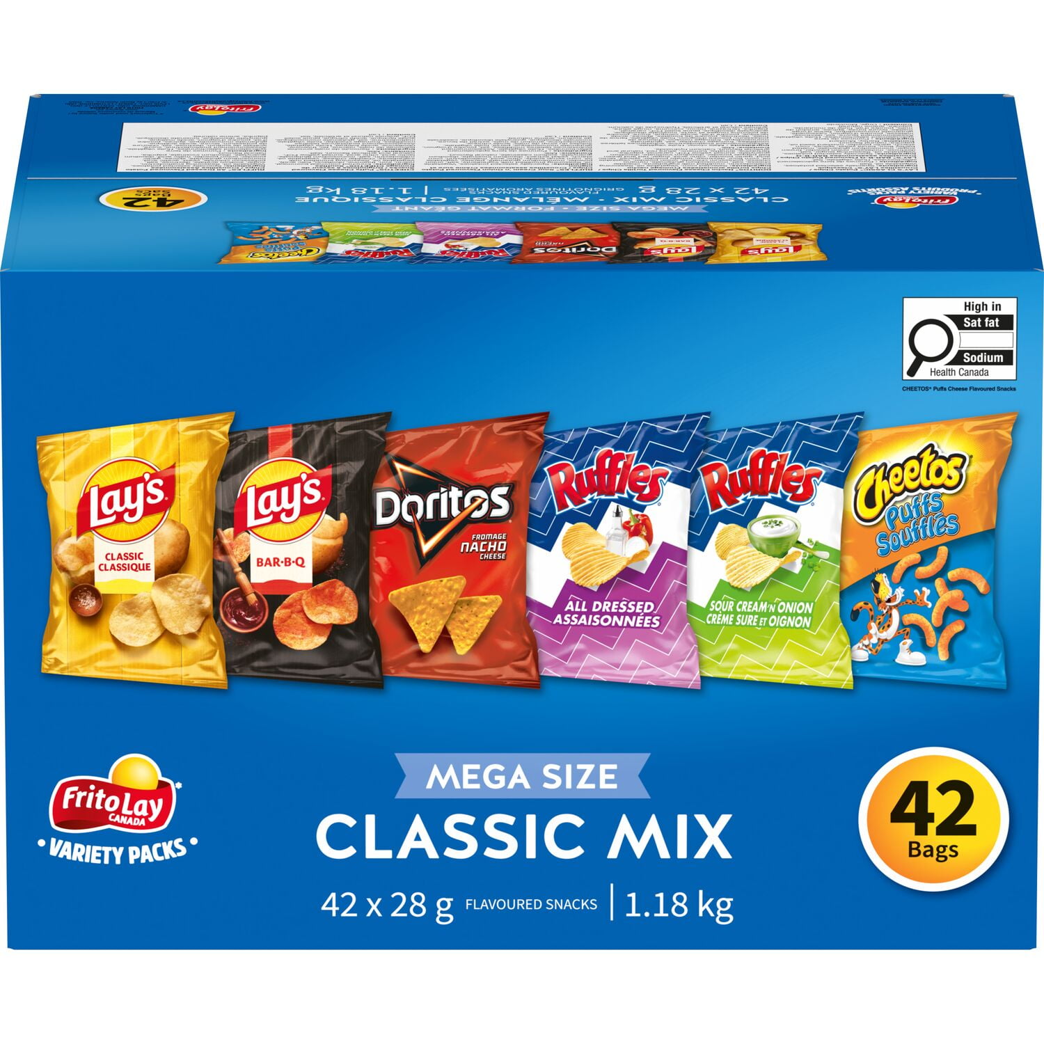Frito-Lay Classic Mix Snacks Variety Pack 42 bags - Walmart.ca
