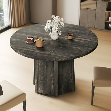 Finch Alfred Round Dining Table Rustic Beige - Walmart.com