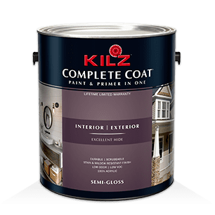 KILZ Complete Coat Paint and Primer Interior/Exterior, Semi-Gloss White ...