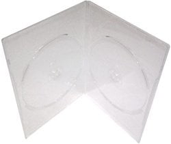 400 SLIM Frosted Clear Double DVD Cases 7MM - Walmart.com