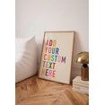 Custom Text Typography Wall Art Print Featuring Bold Bright Color Quote ...
