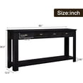 Kinbor 60” Narrow Entryway Sofa Table, Room & Hallway Console with 4 ...