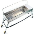 Outdoor Automatic Flip Charcoal Barbecue Grill, USB Electric Rotary BBQ ...