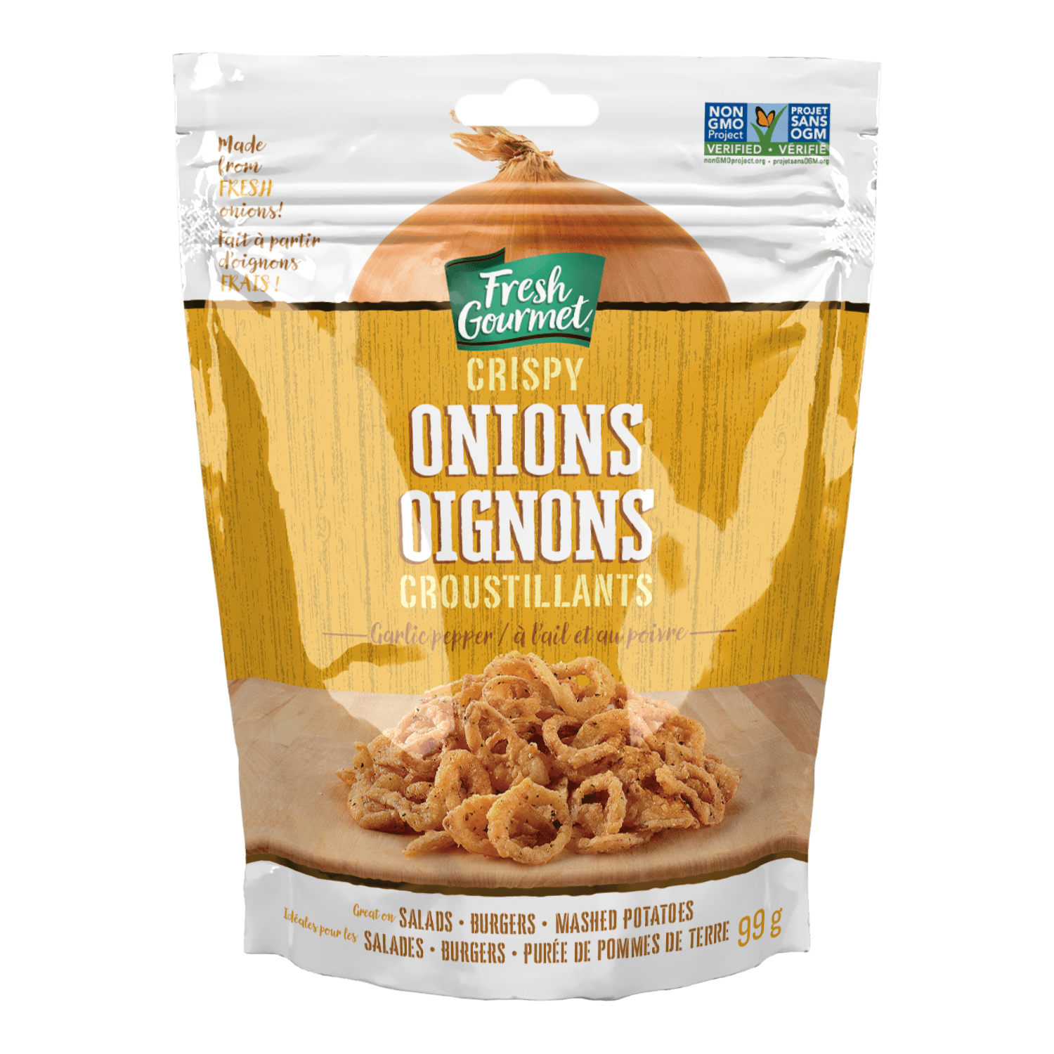 Click here for Fresh Gourmet Garlic Pepper Crispy Onions 99 G prices