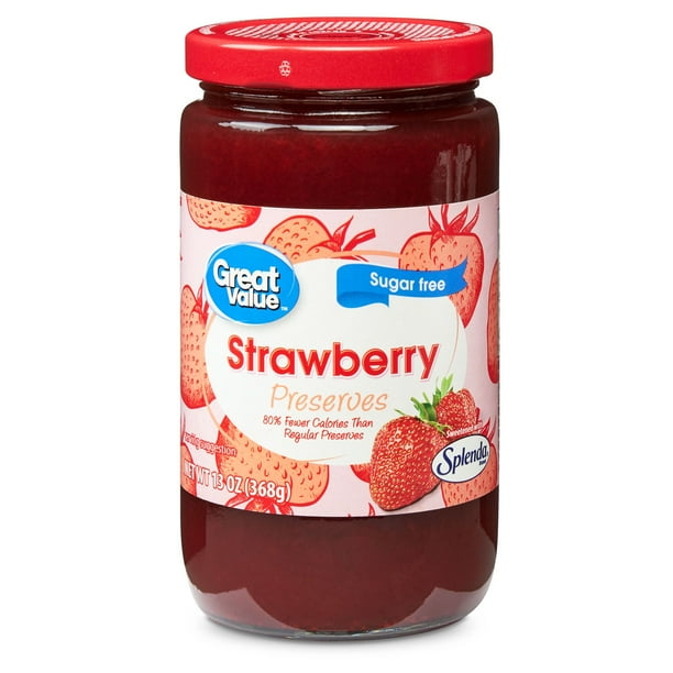 Great Value Sugar-Free Preserves Strawberry, 13 oz - Walmart.com