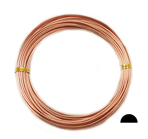 8 Gauge, 99.9% Pure Copper Wire, Half Round, Dead Soft, CDA #110-5FT ...