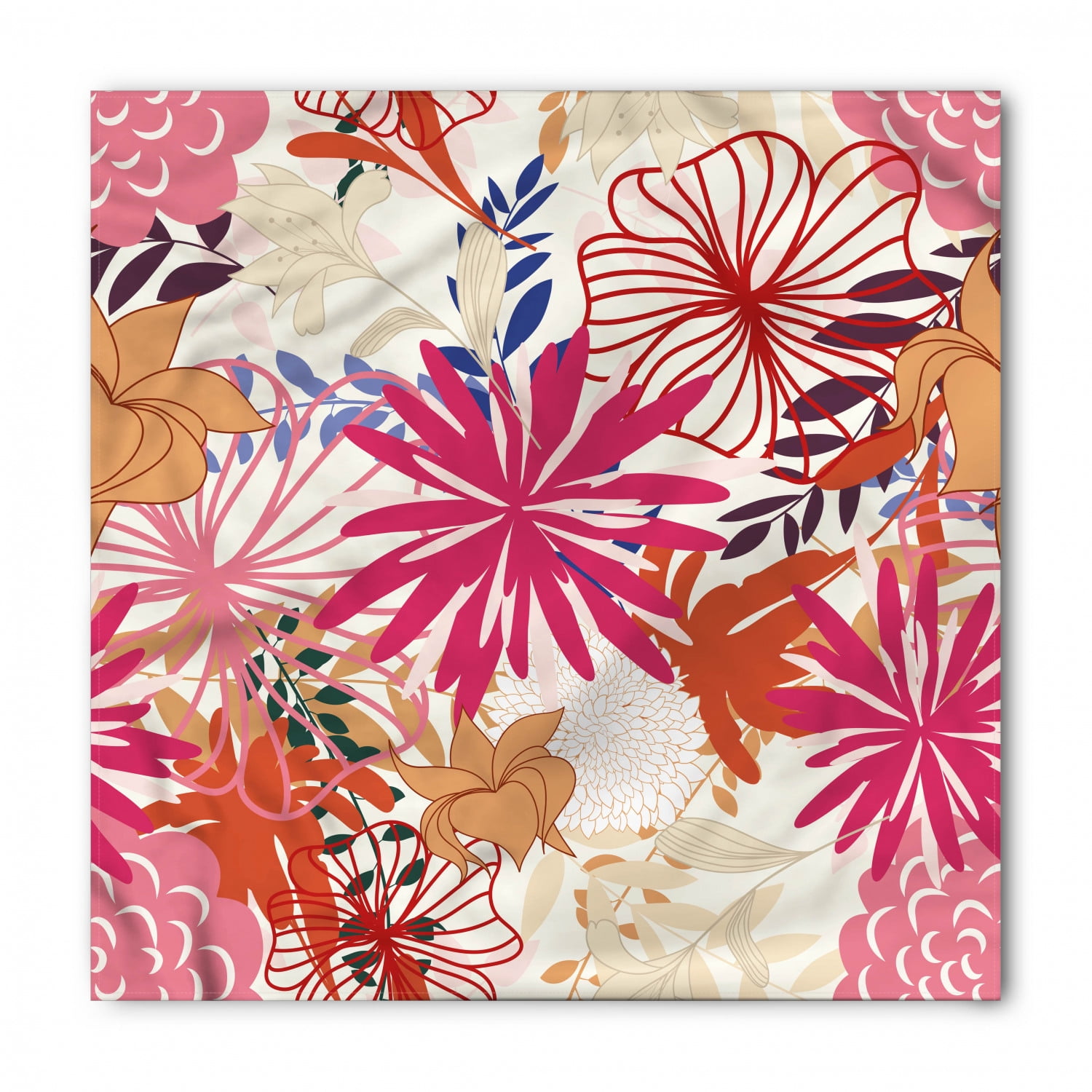 Flower Bandana, Vivid Floral Arrangement, Unisex Head and Neck Tie, by ...