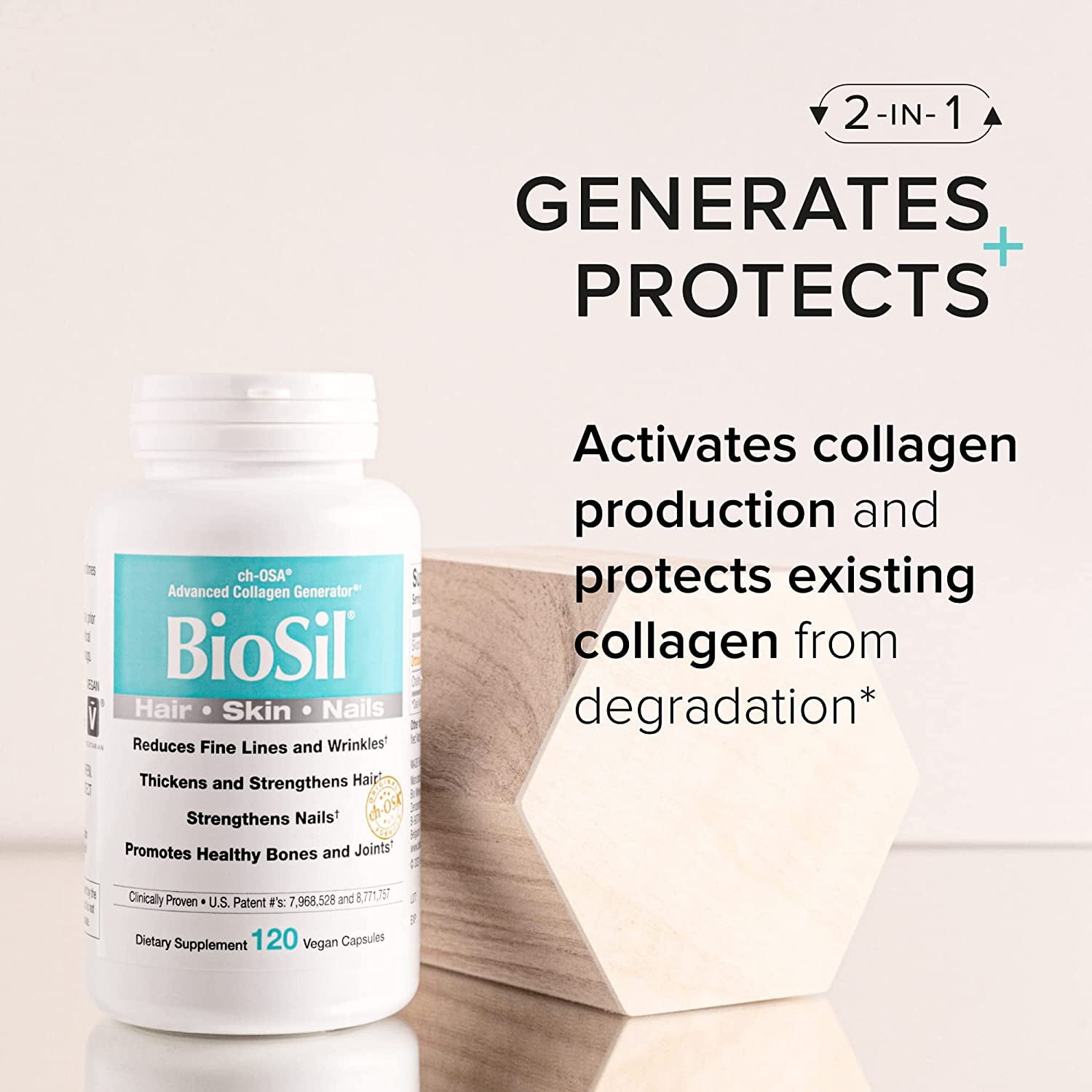 Buy BioSil Advanced Collagen Generator Pills - Patented & Clinically ...