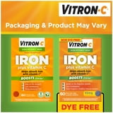 Vitron C High Potency Iron and Vitamin C Vegan Tablets - 60 Count Each ...