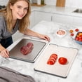 Double Sided Stainless Steel Kitchen Cutting Board Safe Food Preps ...