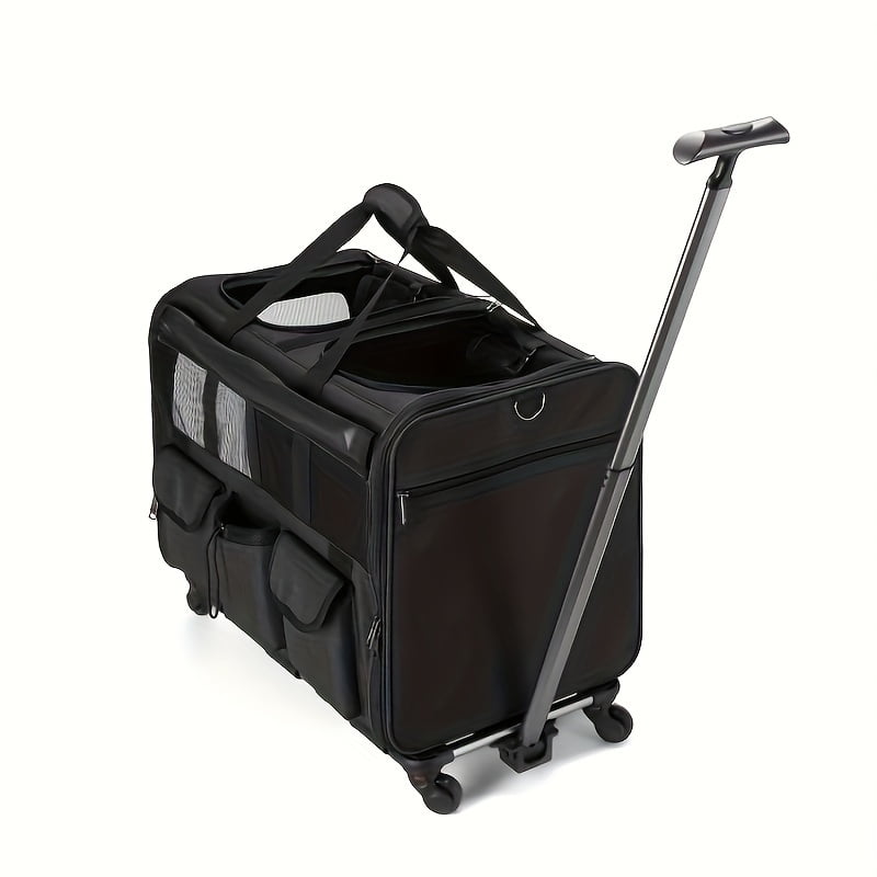 Click here for Grm Double-Compartment Pet Rolling Carrier With Wh... prices