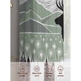 Black Elk Sheer Curtains for Living Room Bedroom Farm Animals Sage ...