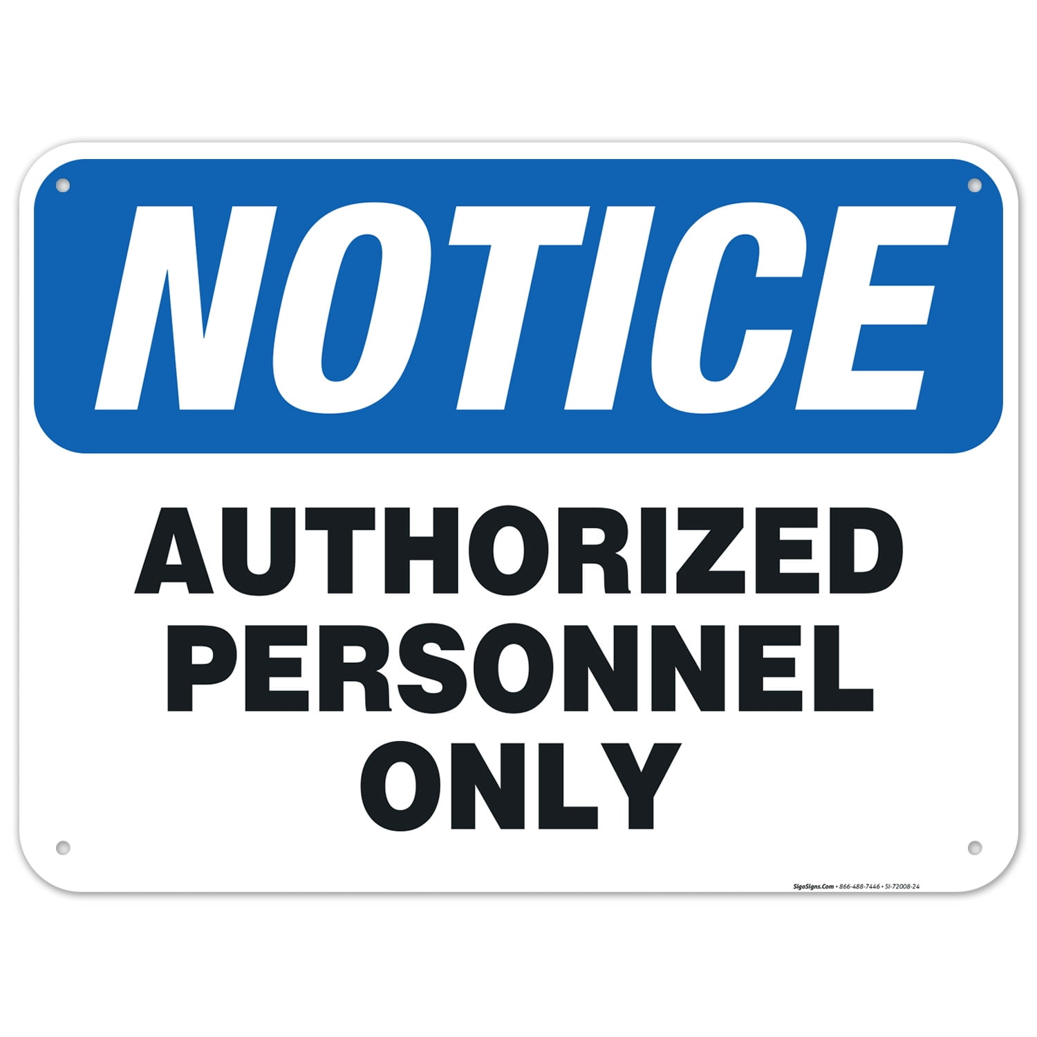 Authorized Personnel Only Sign, - Walmart.com