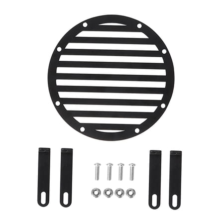 Iron Round Motorcycle Headlight Grill Cover Guard Head Lamp Protector ...