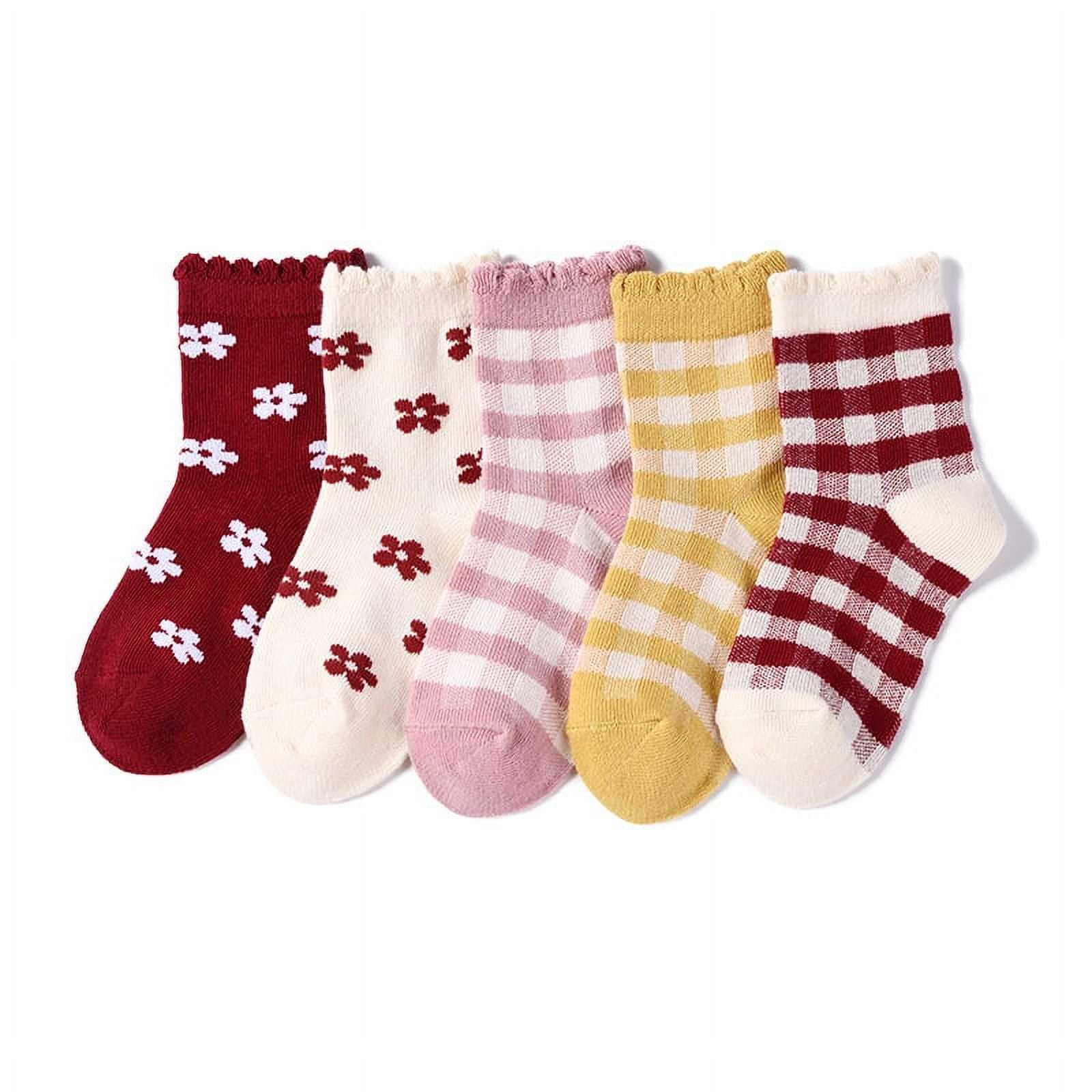 Click here for Muguding 5 Pairs Ruffle Frilly Crew Socks Little G... prices