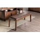 Furniture of America Jaycee Transitional Dining Bench, Walnut Finish ...