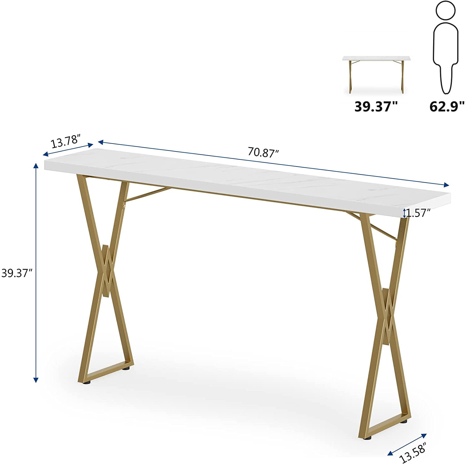Buy Tribesigns 70.9 inch Extra Long Console Table, Modern Narrow Long ...